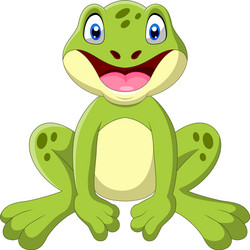 A cute cartoon frog sitting Royalty Free Vector Image