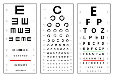 Vision test board Royalty Free Vector Image - VectorStock