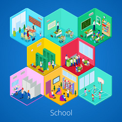 Students at lecture lecture hall examination Vector Image