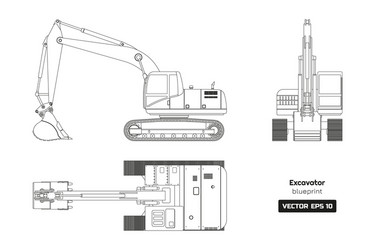 Excavator Line Drawing Vector Images (over 1,300)