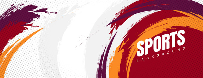 Abstract sports banner background with red orange Vector Image