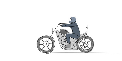 One line drawing of motor simple hand drawn Vector Image