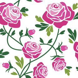 Roses seamless pattern Royalty Free Vector Image