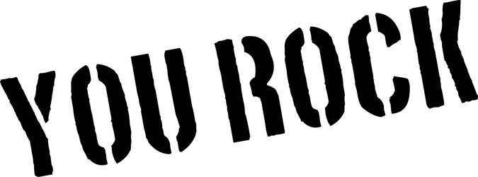 You Rock Stamp Vector Images (over 100)