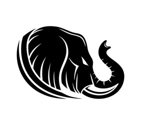 Angry elephant charging attacking side view Vector Image