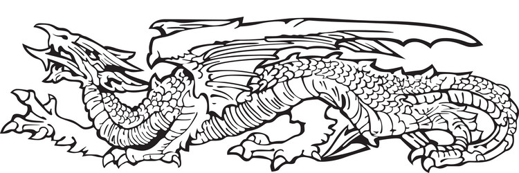 Heraldic dragon no4 Royalty Free Vector Image - VectorStock