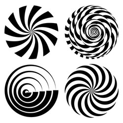 Spirals circular wave elements psychedelic Vector Image
