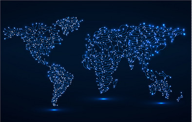 World map Royalty Free Vector Image - VectorStock