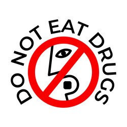 Do not eat desiccant icons set Royalty Free Vector Image