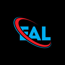 Eal letter logo design in six style polygon Vector Image