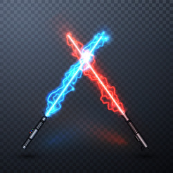 Light sword motion effect glow saber laser beam Vector Image