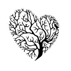 Heart treeheart tree image Royalty Free Vector Image