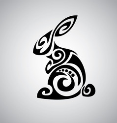 Tribal rabbit Royalty Free Vector Image - VectorStock