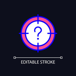 Neon question mark with glitch effect abstract Vector Image