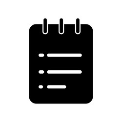 List fill icon symbol black glyph icon Royalty Free Vector