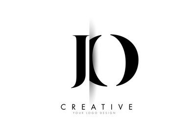 Creative colorful letters jo j o logo Royalty Free Vector