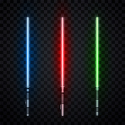 Neon electric light swords crossed sabers Vector Image
