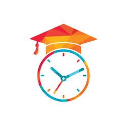 Study time logo design template Royalty Free Vector Image