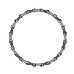 Bicycle chain square frame iron frame Royalty Free Vector