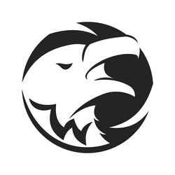 Crow logo template isolated brand identity icon Vector Image