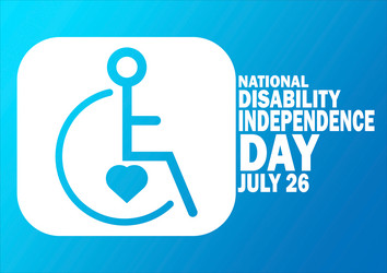 National disability independence day Royalty Free Vector
