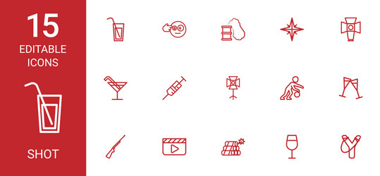Shot icons Royalty Free Vector Image - VectorStock