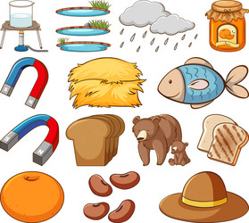 Large set different objects Royalty Free Vector Image