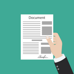 Hand keeping an document and another Royalty Free Vector