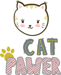 Cute little cat isolated Royalty Free Vector Image