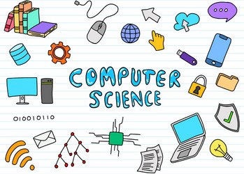 Science logo with education objects Royalty Free Vector