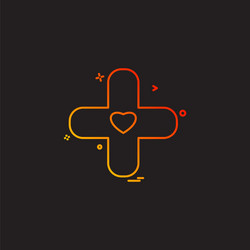 Plus heart medical icon design Royalty Free Vector Image