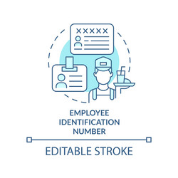 Employee identification number concept icon Vector Image