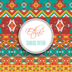 Aztecs seamless pattern on hot color Royalty Free Vector