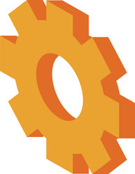 Single gear icon Royalty Free Vector Image - VectorStock