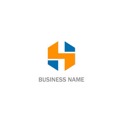 Letter h business line logo Royalty Free Vector Image