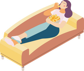 Sedentary lifestyle loop concept icon Royalty Free Vector