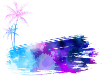 Turquoise blue watercolor texture Royalty Free Vector Image