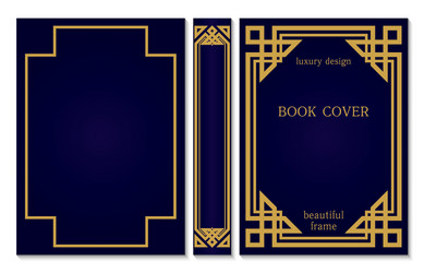 Sample design template for book cover and spine Vector Image