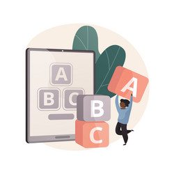 Early learning app abstract concept Royalty Free Vector
