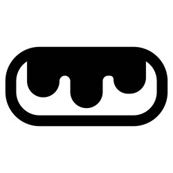 Eclairs puff outline icon Royalty Free Vector Image