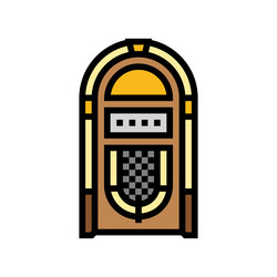 Music notes retro color icon Royalty Free Vector Image