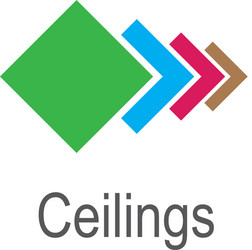Logo of ceilings and stretch Royalty Free Vector Image
