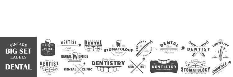 Dental logo concept creative minimal design Vector Image