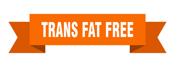Trans fat free ribbon isolated Royalty Free Vector Image