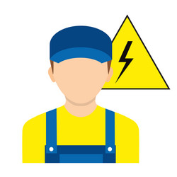 Electrician worker icon electric signs work Vector Image