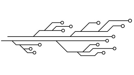 Printed circuit board pcb tracks isolated Vector Image