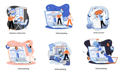 Online banking platform remote bank service Vector Image