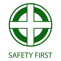 Safety first icon Royalty Free Vector Image - VectorStock