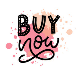 Slogan buy now letter for web background design Vector Image