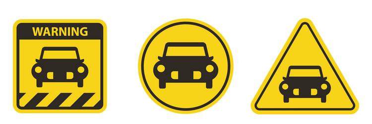 Car prohibition sign on white background Vector Image